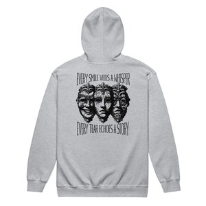 Mental Health Hoodie Dark Aesthetic Smile Tear Depression Sweater ...