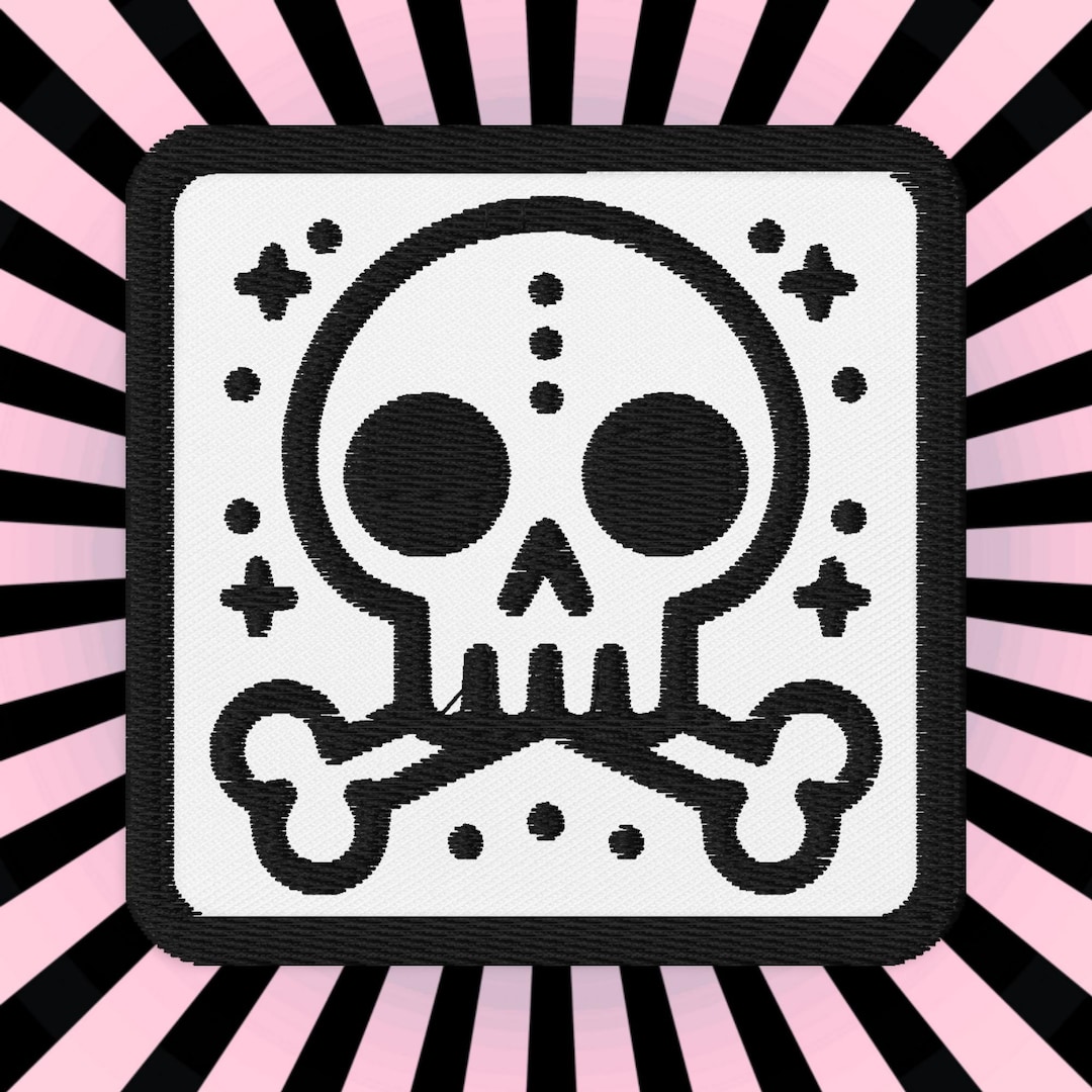 Bubble Skull Embroidered Patch - Spooky Weirdcore Goth - Etsy