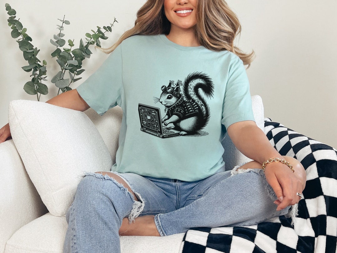 Cyberpunk Squirrel T-shirt Y2K Pastel Goth Squirrel Shirt Techwear ...