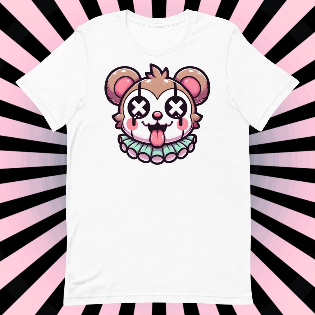 Creepy Cute Quokka Clown T-shirt Weirdcore Clowncore Pastel Goth Grunge ...