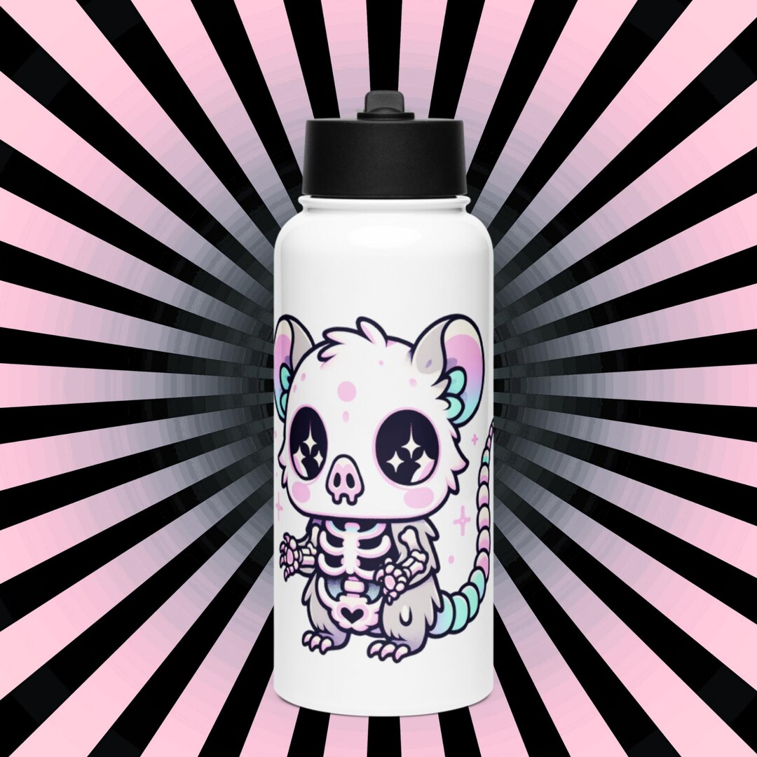 Creepy Cute Skeleton Weirdcore Pastel Grunge Opossum Tumbler Stainless ...