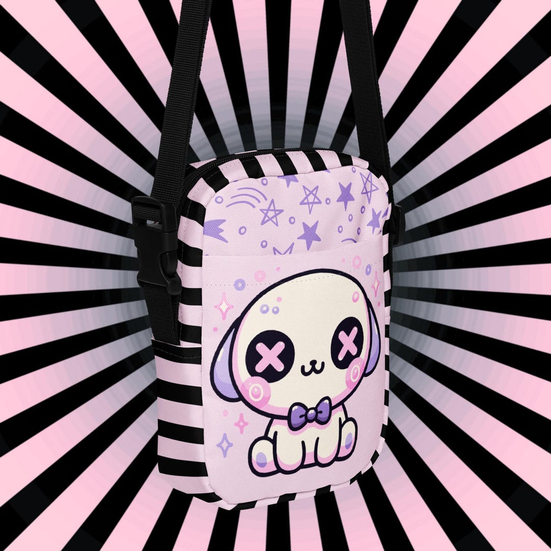 Creepy Cute Pastel Goth Puppy Dog Crossbody Bag Weirdcore Grunge Kawaii ...