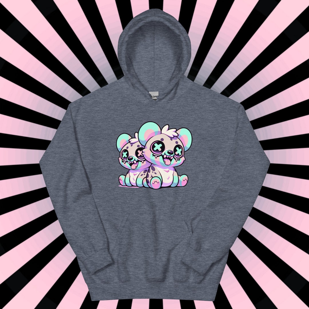 Weirdcore Creepy Cute Hyena Twins Pastel Goth Grunge Unisex Hoodie - Etsy