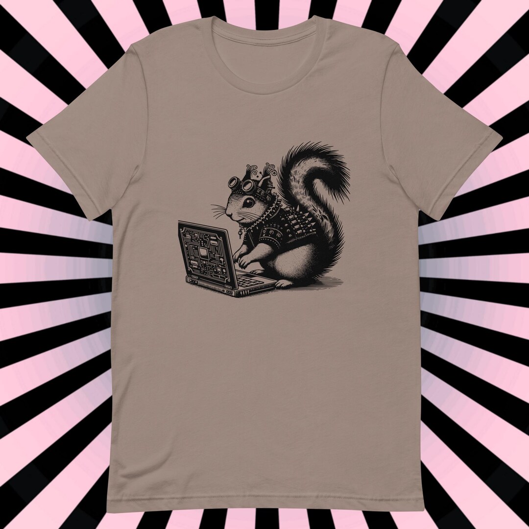 Cyberpunk Squirrel T-shirt Y2K Pastel Goth Squirrel Shirt Techwear ...