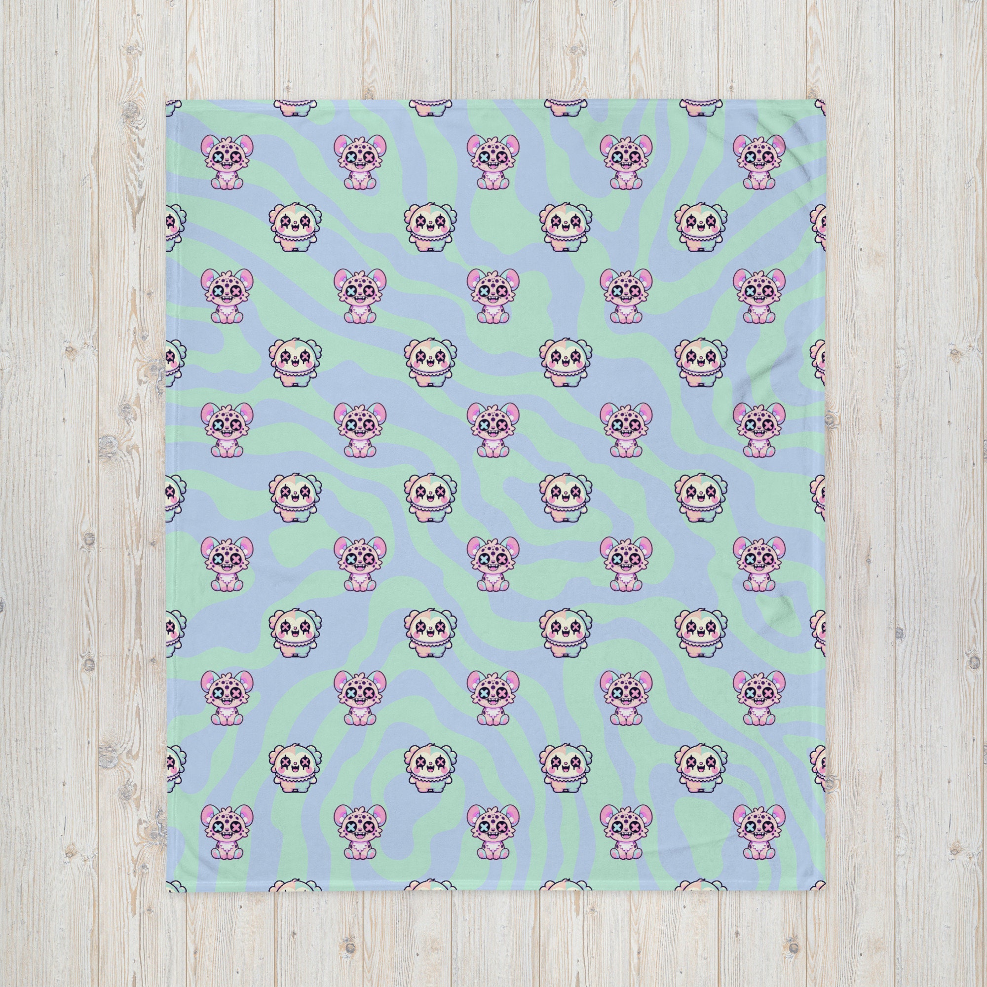 Creepy Cute Clowncore Weirdcore Hyena & Clown Friends Pattern Pastel ...