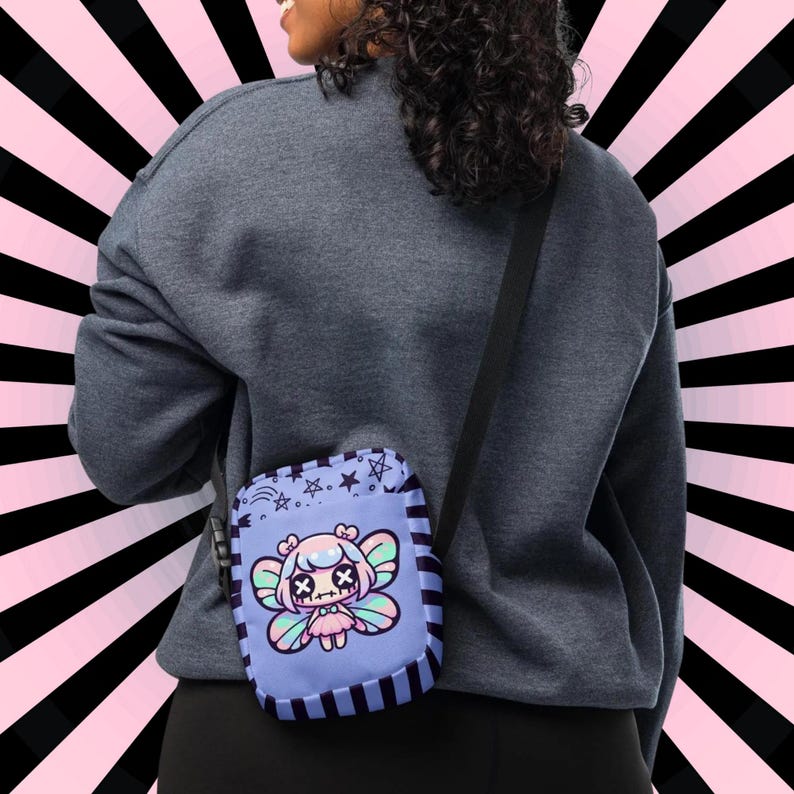 Pastel Goth Crossbody Bag – Blue Fairy, Kawaii Emo Shoulder Purse - Etsy