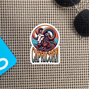 Capricorn Flash Sticker, Zodiac Sign Sticker, Horoscope Custom ...