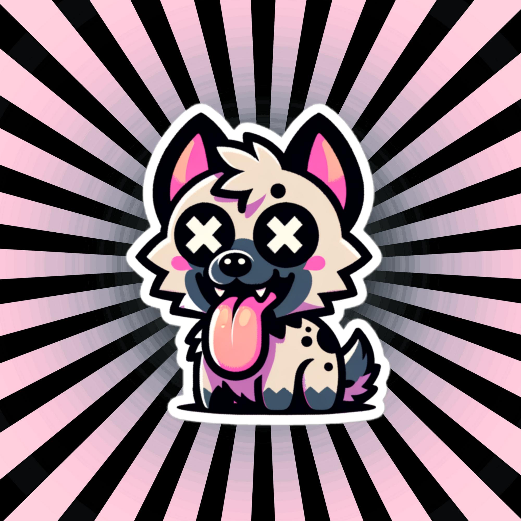 Creepy Cute Weirdcore Kawaii Hyena Waterproof Grunge Vinyl Sticker - Etsy