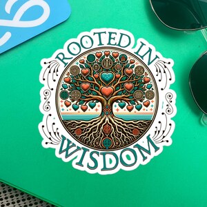 Rooted in Wisdom Forestcore Cottagecore Tree of Life Vinyl Sticker for ...