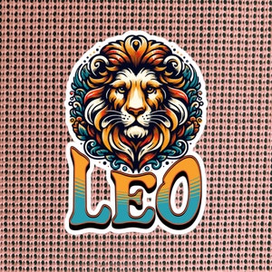 Leo Flash Sticker, Zodiac Sign Sticker, Horoscope Custom Leo Sticker ...