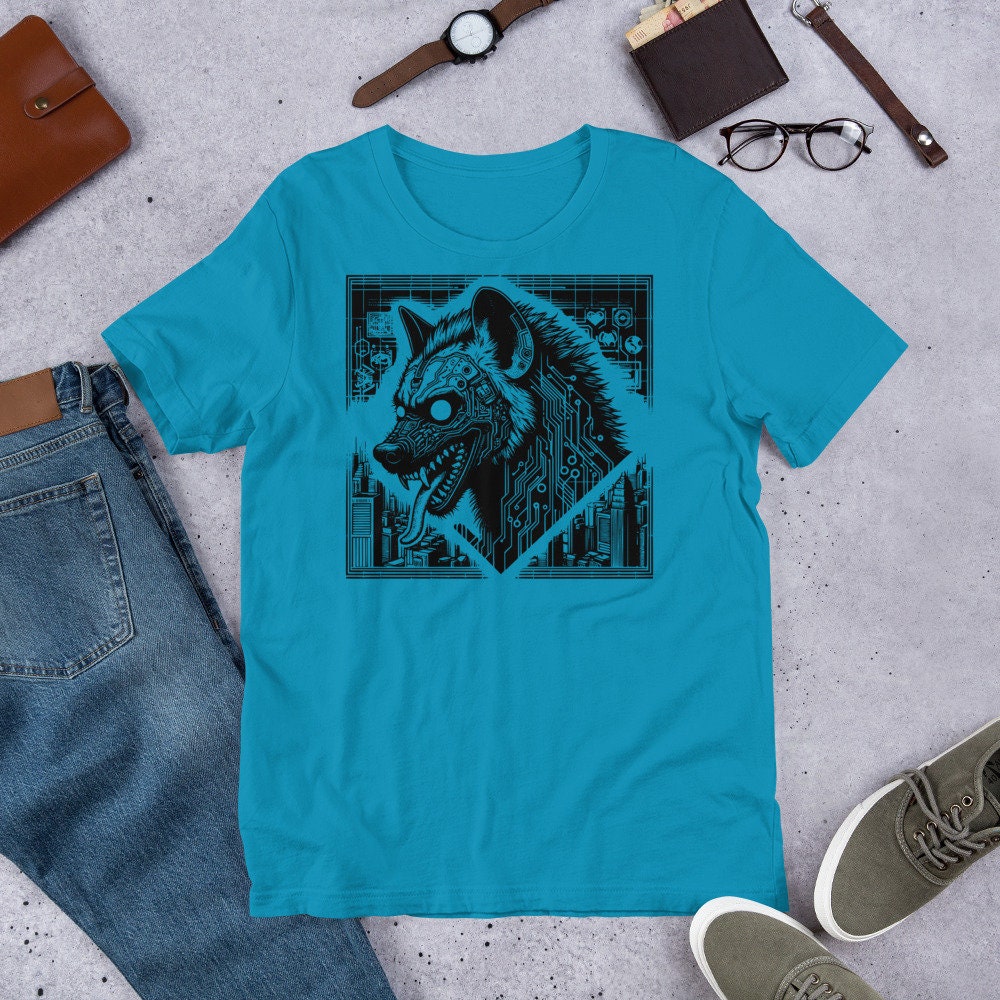 Scary Spooky Dystopian Hyena T-shirt Gothic Grunge Weirdcore Spotted ...