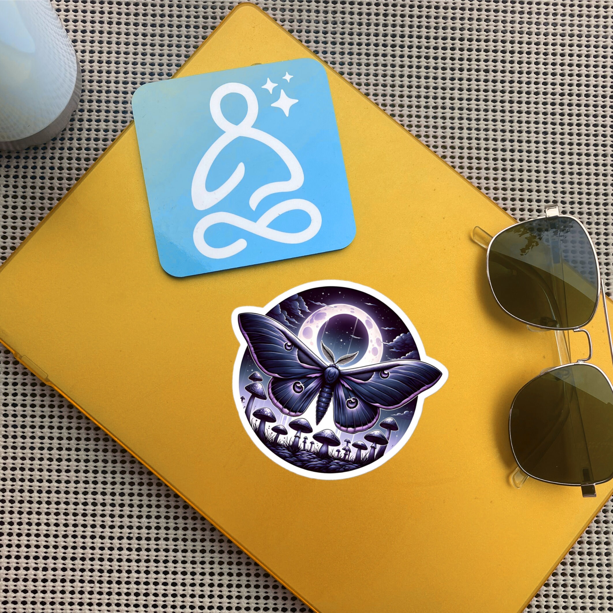 Pastel Goth Whimsigoth Luna Moth Mushroom Sticker Original Art Dark ...