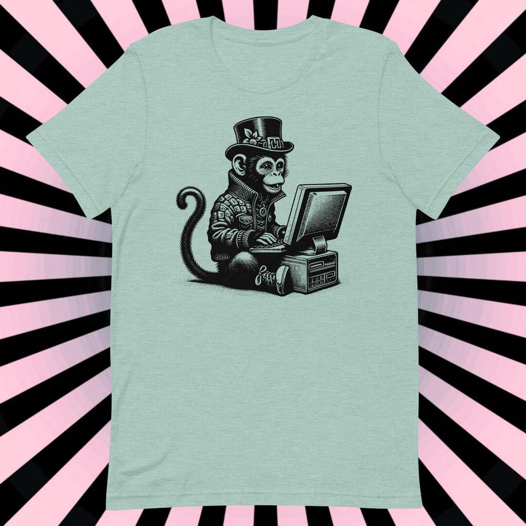 Monkey Shirt Cyber Goth Cyberpunk Monkey Tee Techwear Whimsigoth ...