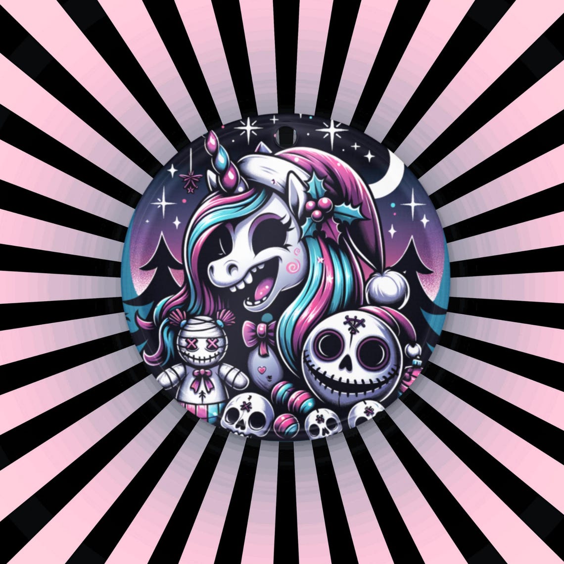 Horror Christmas Nightmare Unicorn Weirdcore Goth Grunge Acrylic ...