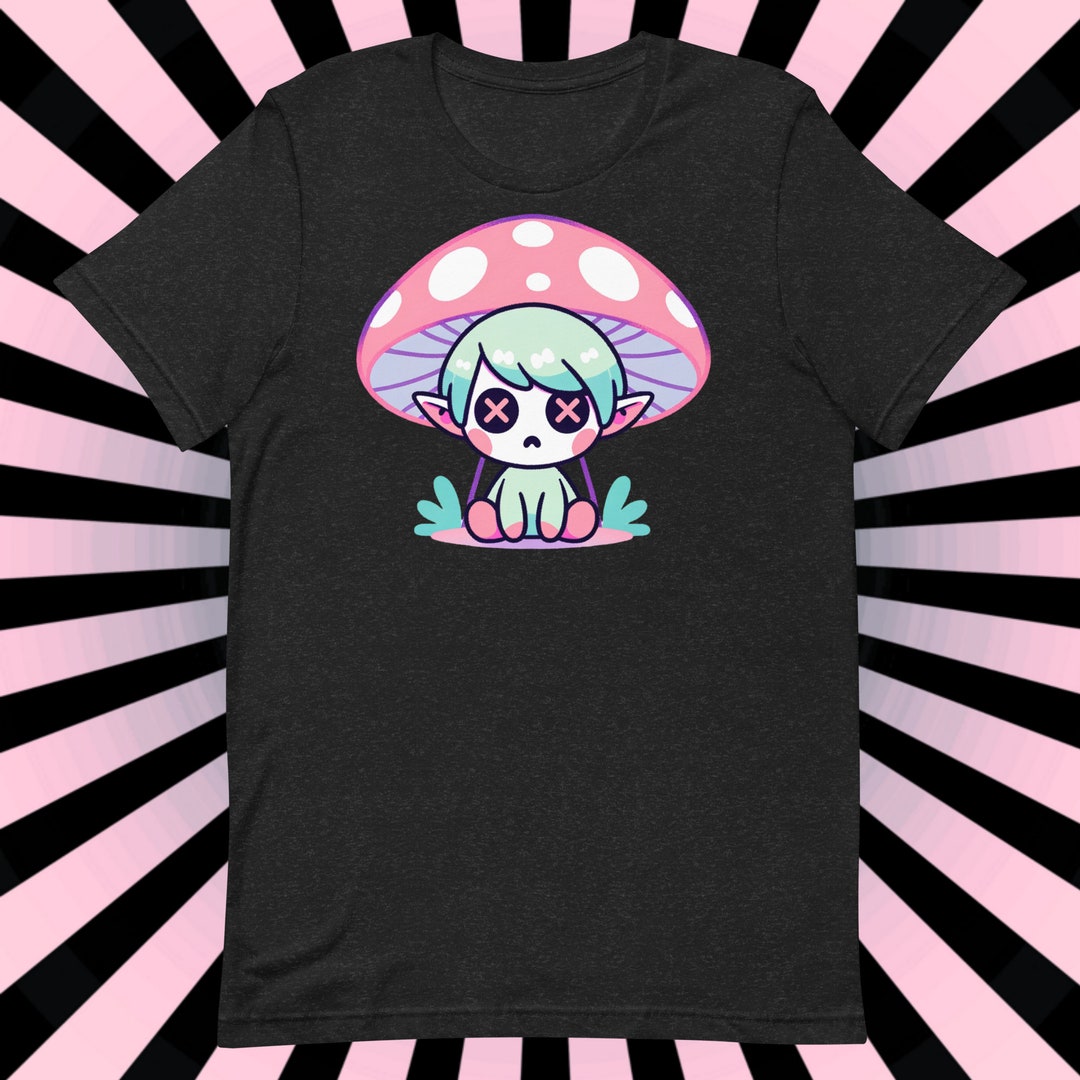Weirdcore Pastel Goth Grunge Gore Creepy Cute Sad Mushroom Boy T-shirt ...