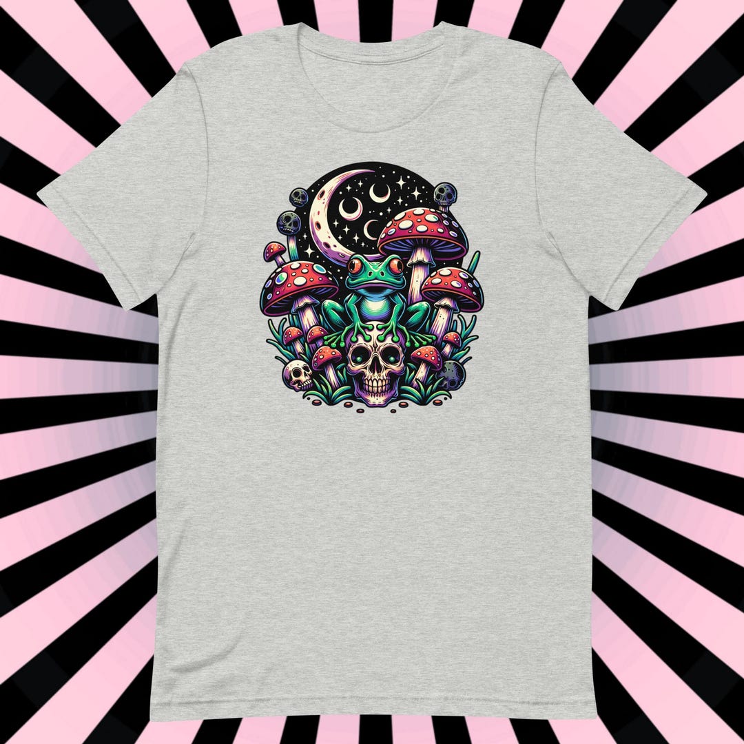 Weirdcore Frog Shirt, Mushroom Shirt, Moon Shirt, Vintage Weird Stuff ...