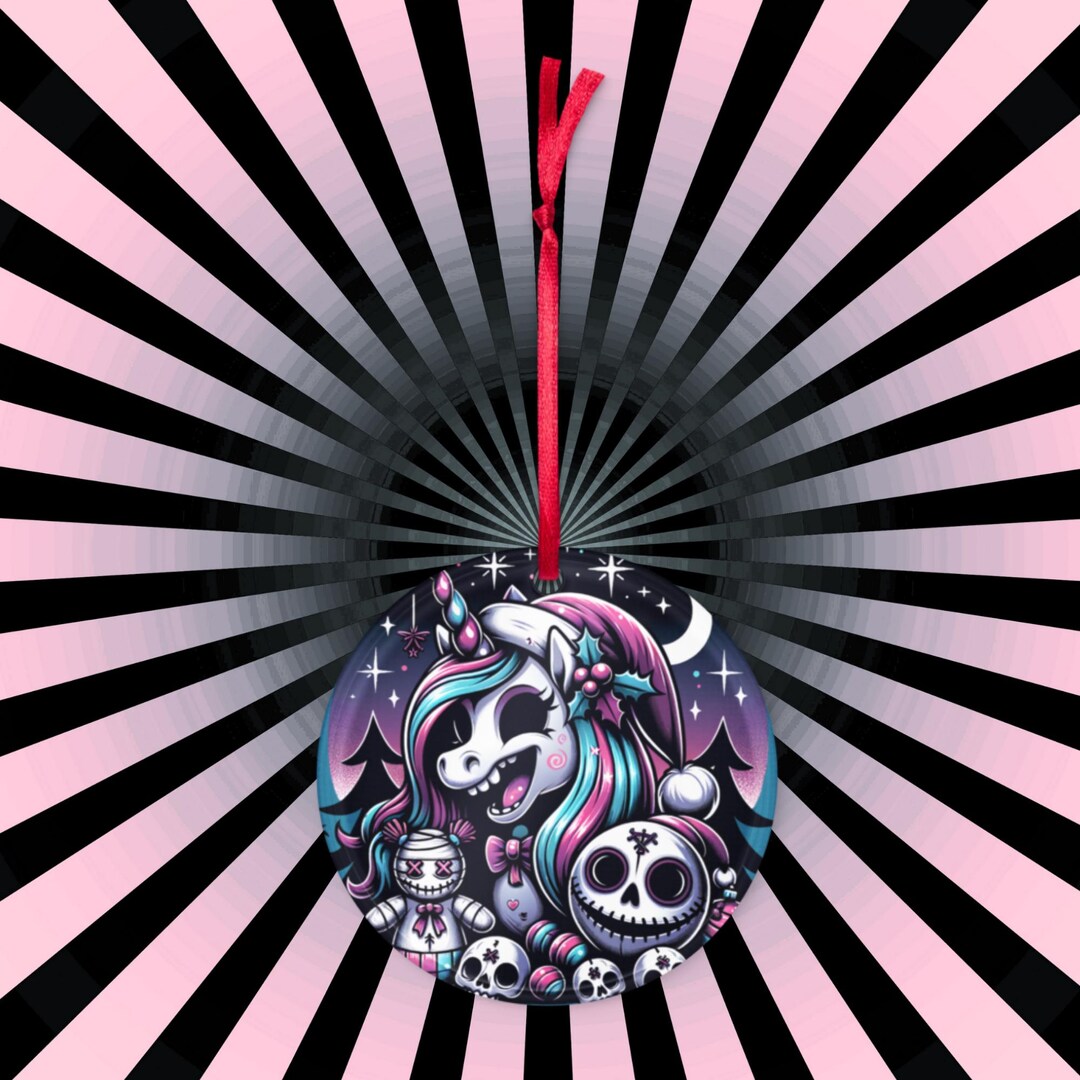 Horror Christmas Nightmare Unicorn Weirdcore Goth Grunge Acrylic ...