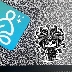 Cute Cyberpunk Cyborg Medusa Gothic Vinyl Waterproof Sticker, Dreamcore ...