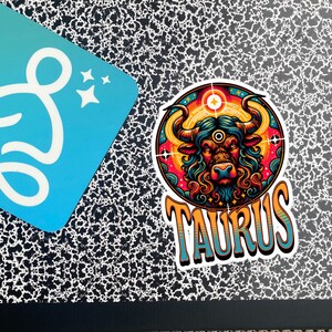 Taurus Flash Sticker, Zodiac Sign Sticker, Horoscope Custom Taurus ...