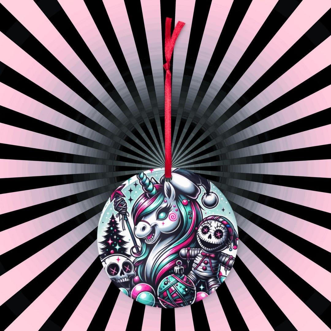 Spooky Horror Holiday Christmas Nightmare Unicorn Weirdcore Goth Grunge ...