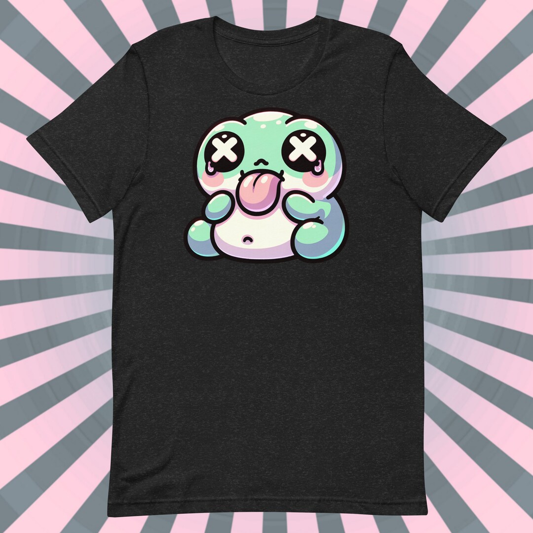 Weirdcore Pastel Goth Grunge Cute Chubby Frog Shirt Oddcore T-shirt ...