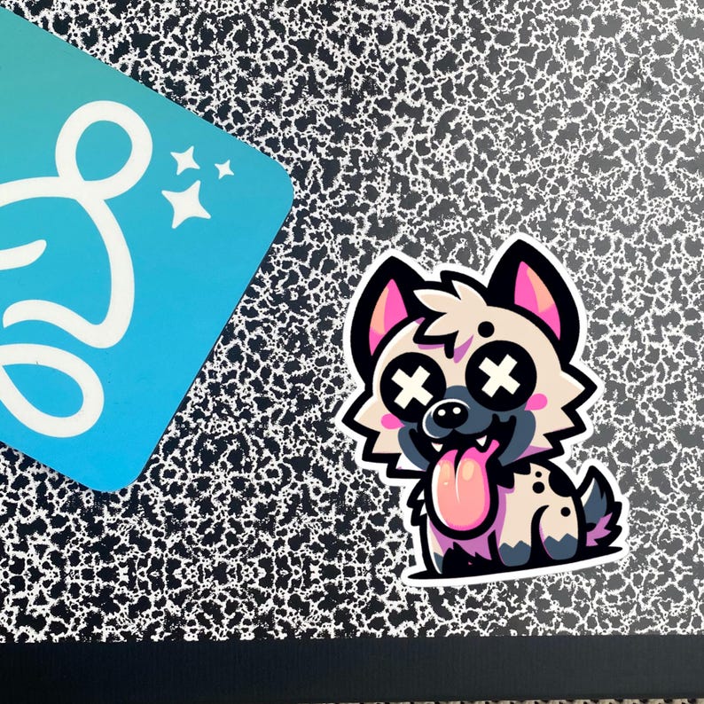 Creepy Cute Weirdcore Kawaii Hyena Waterproof Grunge Vinyl Sticker - Etsy