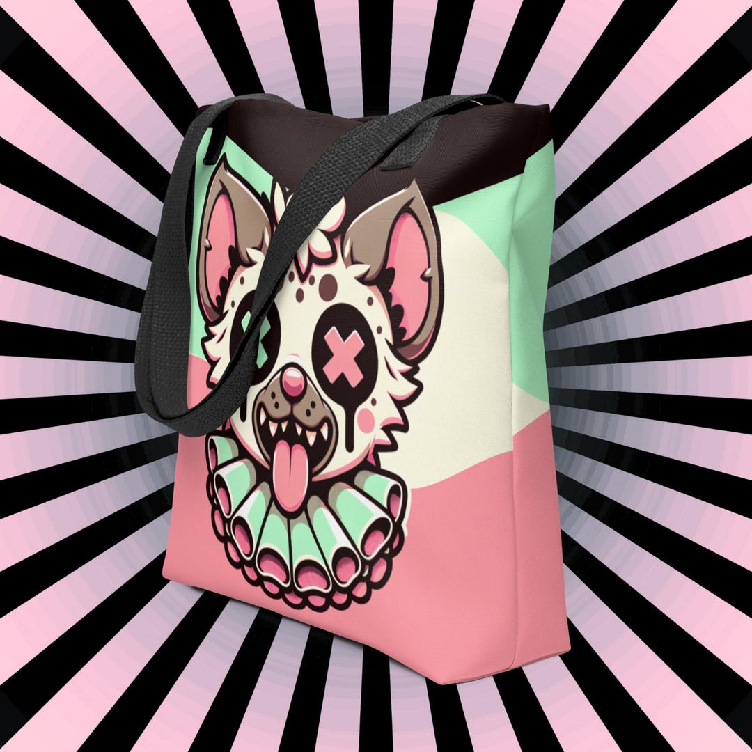 Pastel Goth Hyena Clown Tote Bag - Weirdcore Grunge Fashion - Etsy UK