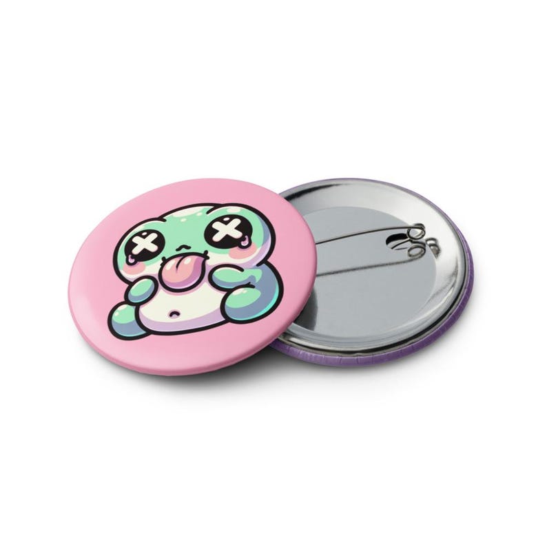 Fun Trippy Kawaii Pastel Goth Grunge Animals Set of 5 Pin Buttons - Etsy