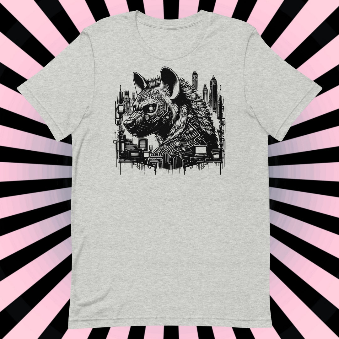 Creepy Weirdcore Dystopian Hyena T-shirt Grunge Futuristic Spotted ...