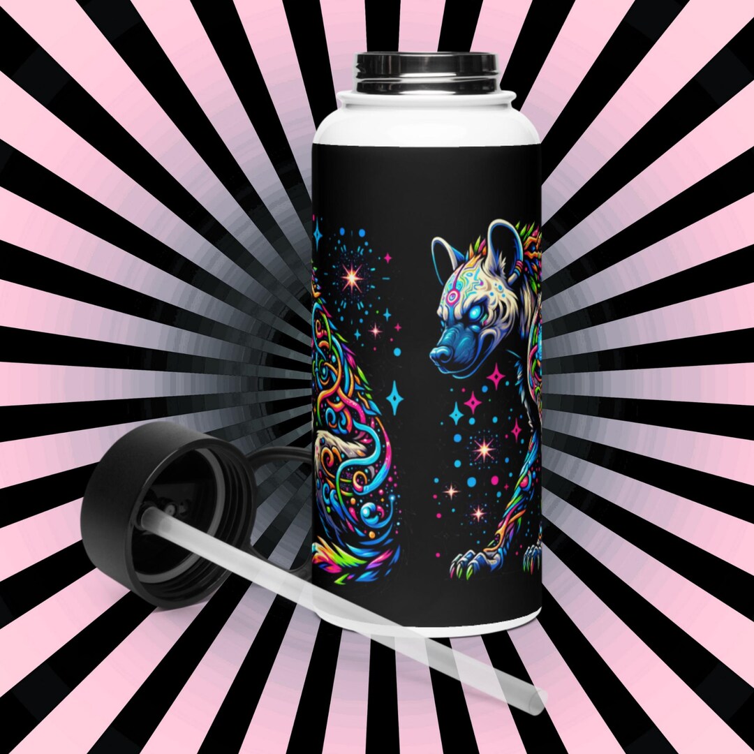Magical Neon Goth Grunge Hyena Tumbler Stainless Steel Water Bottle ...