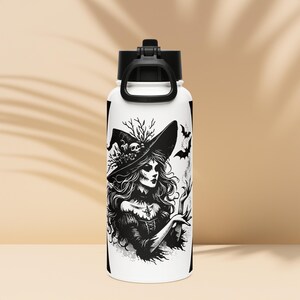 Spooky Grunge Goth Witch and Bats Weirdcore Tumbler Stainless Steel ...