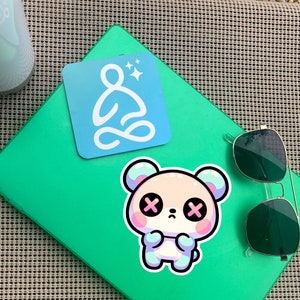 Pastel Goth Panic Bear Vinyl Sticker, Weirdcore Oddcore Gift - Etsy