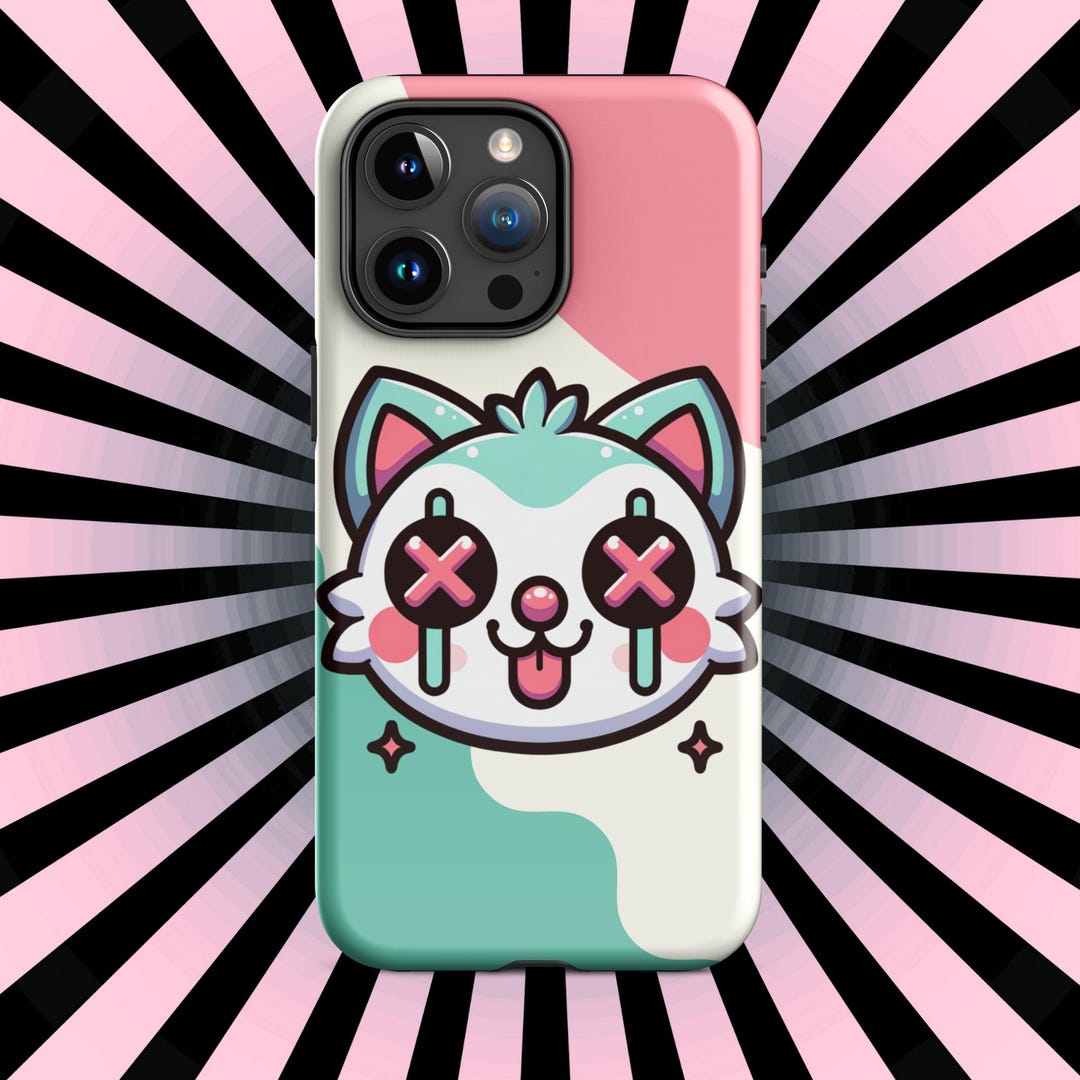 Pastel Goth iPhone Tough Case – Creepy Weirdcore Cat - Etsy