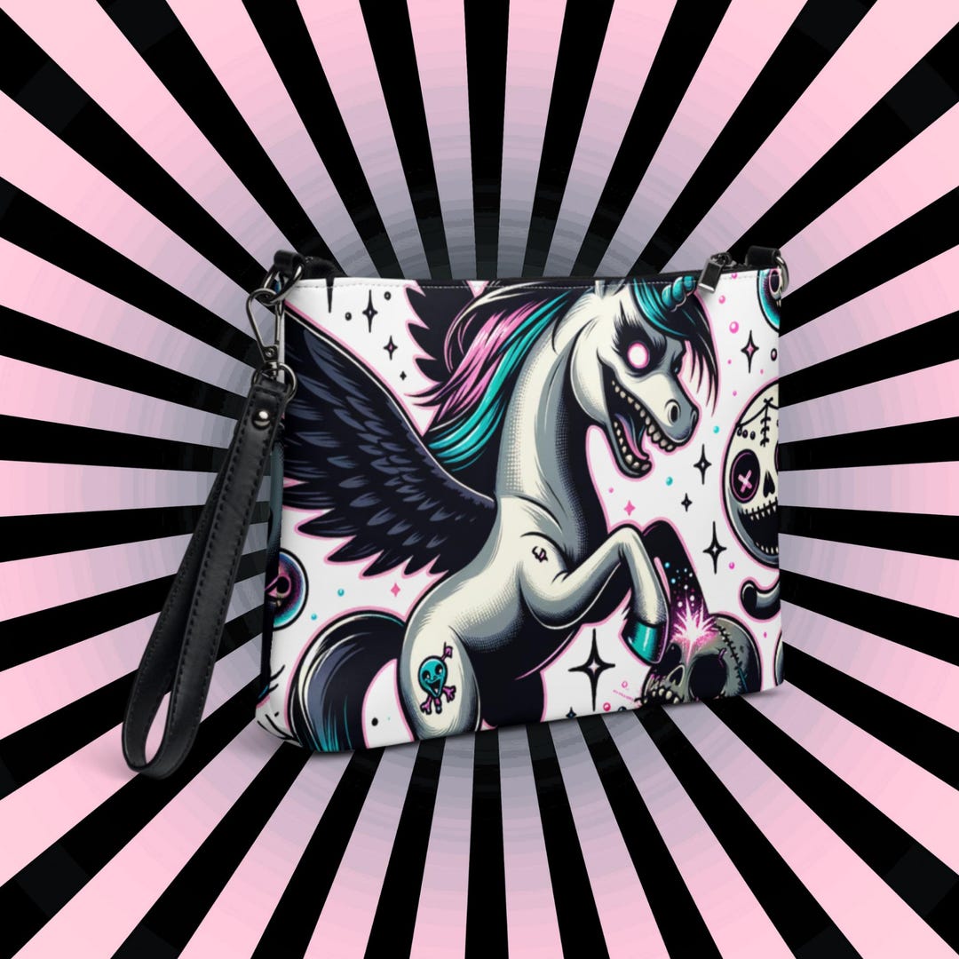 Weirdcore Pastel Goth Scene Angry Voodoo Unicorn Clutch Bag Gothic Grunge Purse Crossbody Bag - Etsy