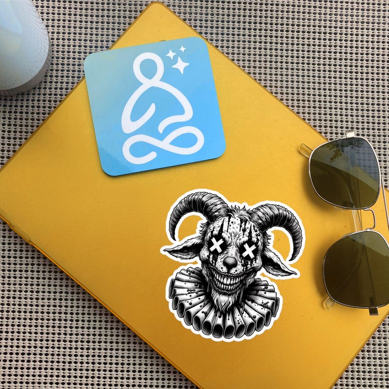 Macabre Horror Gothic Goat Clown Vinyl Sticker Gore Clowncore Gothic ...