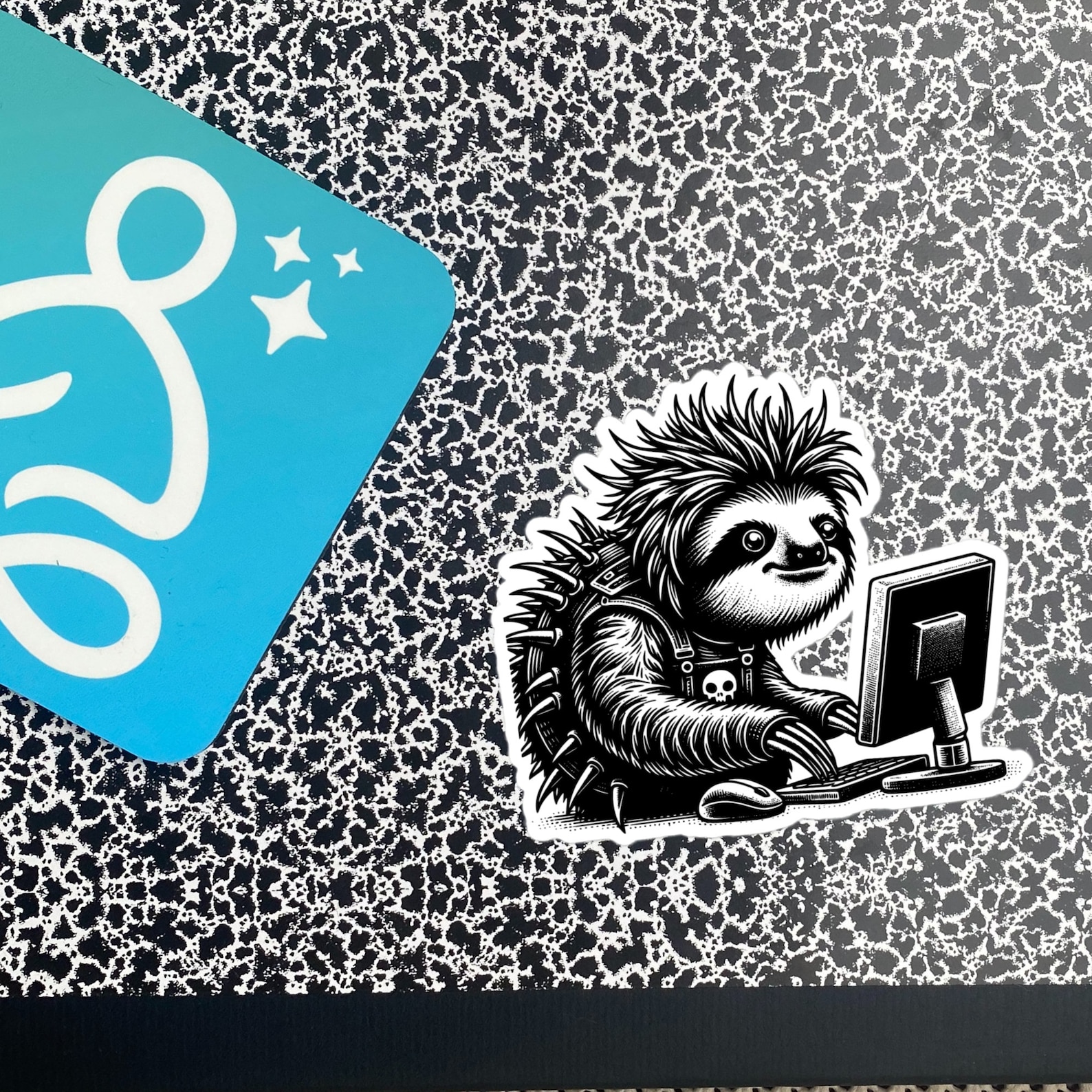 Punk Rock Sloth Sticker: Cyberpunk Steampunk Art - Etsy