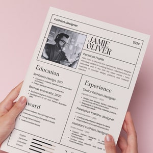 Resume CV Template, Creative Professional, Bold, Individual, Minimal ...