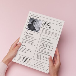 Resume CV Template, Creative Professional, Bold, Individual, Minimal ...