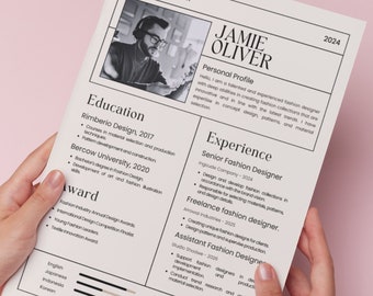 Resume CV Template, Creative Professional, Bold, Individual, Minimal ...