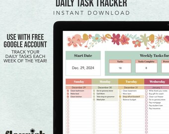 Cute Daily Planner and Task Tracker - Etsy