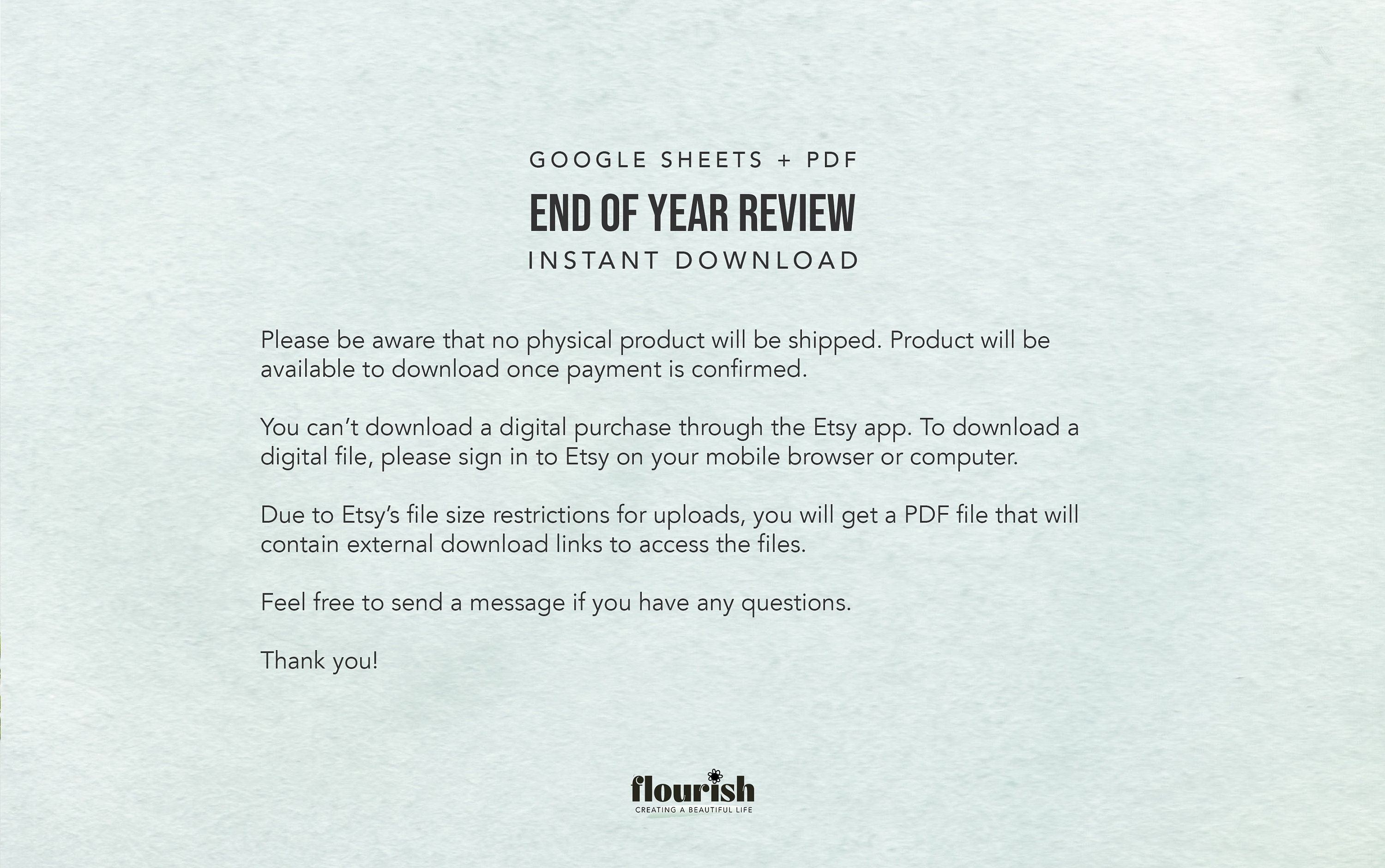 End of Year Review for Google Sheets and PDF, Annual Highlights and ...