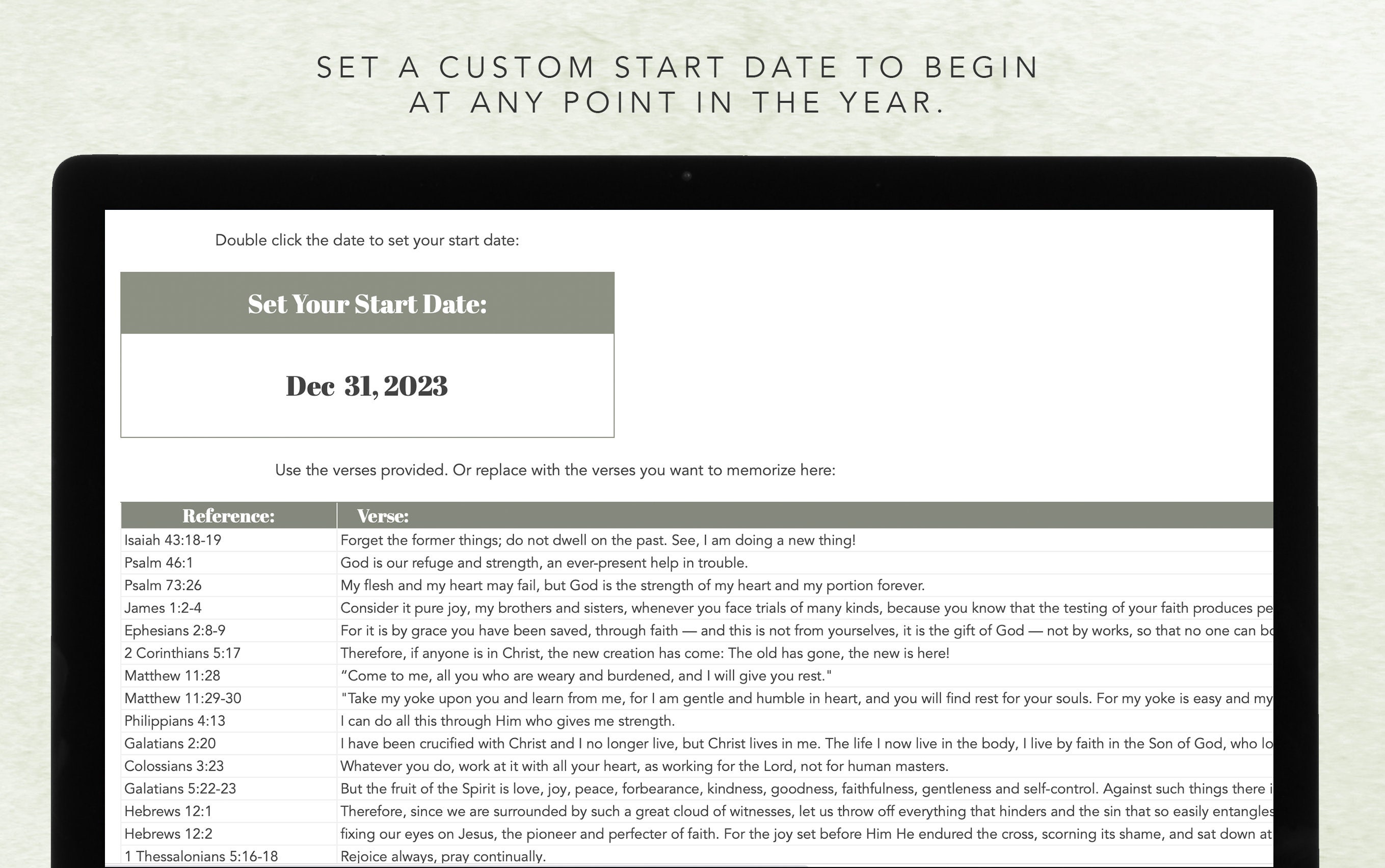 Scripture Memory Tracker for Google Sheets, 52 Bible Verses to Memorize ...