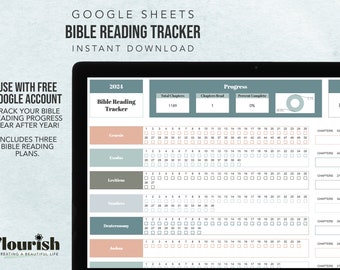 Bible Reading Tracker for Google Sheets Bible Reading Plans Track Old ...