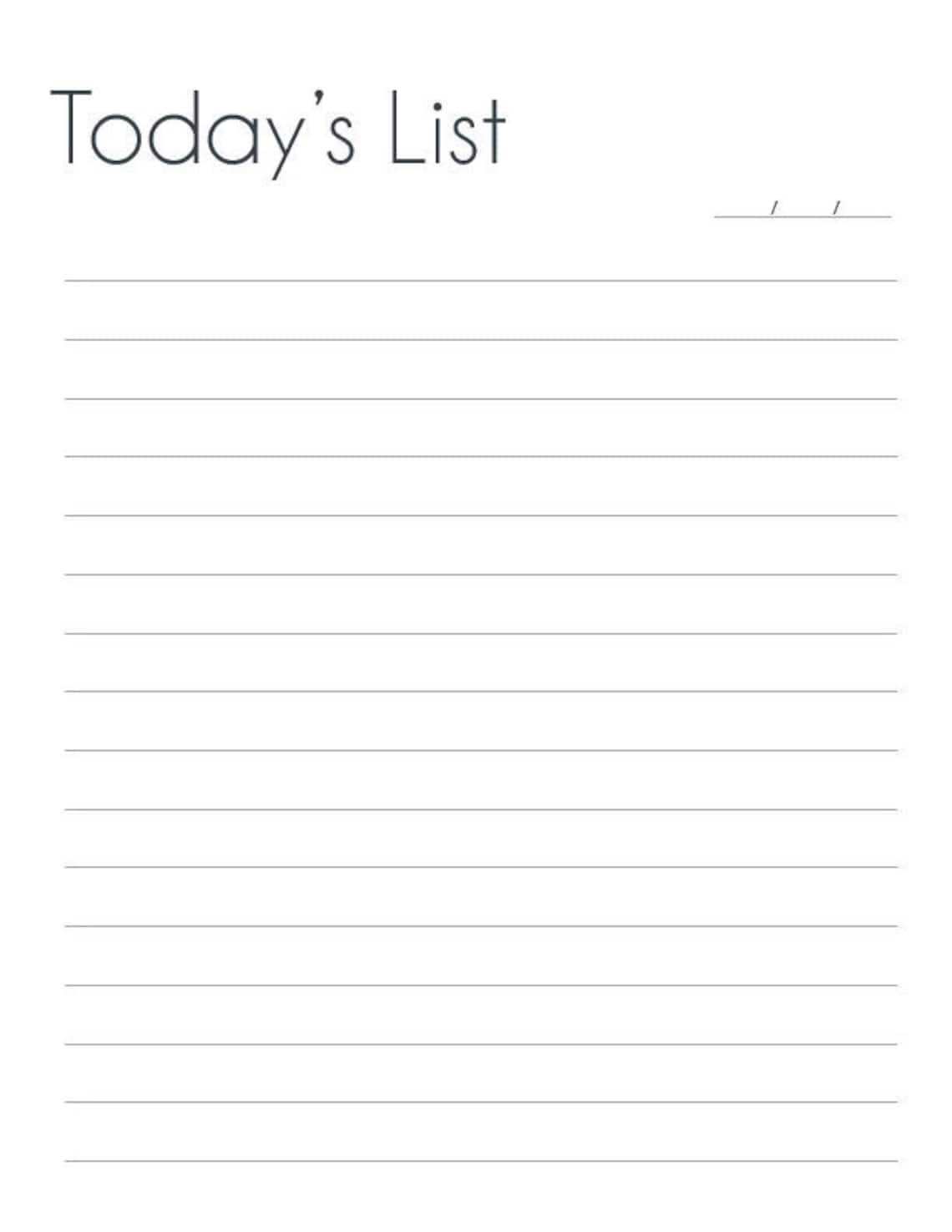 Crisp Clean Today's List Printable - Etsy
