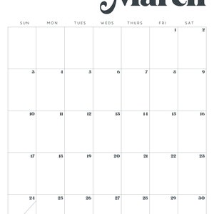 Retro 70's Calendar - Printable! - Etsy