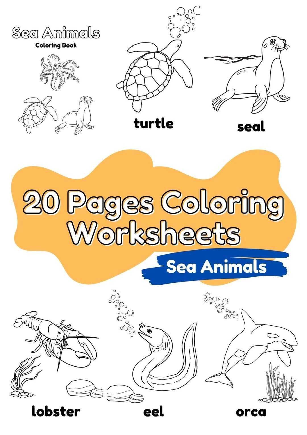Coloring Worksheets for Kids Printable PDF Fun & Educational Fruit ...
