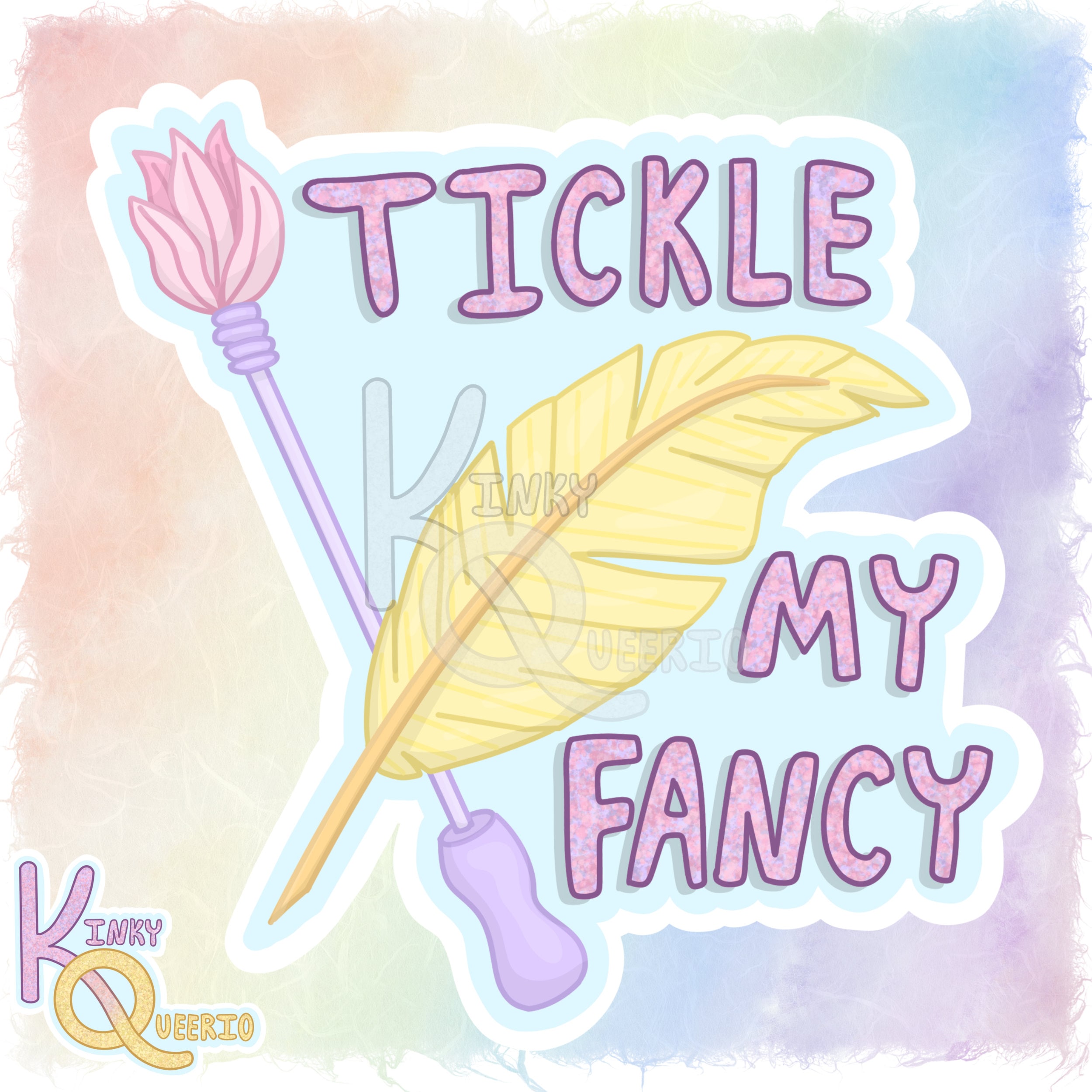 Tickle My Fancy Sticker - Kinky Kawaii Adult Themed Waterproof Decal - Etsy
