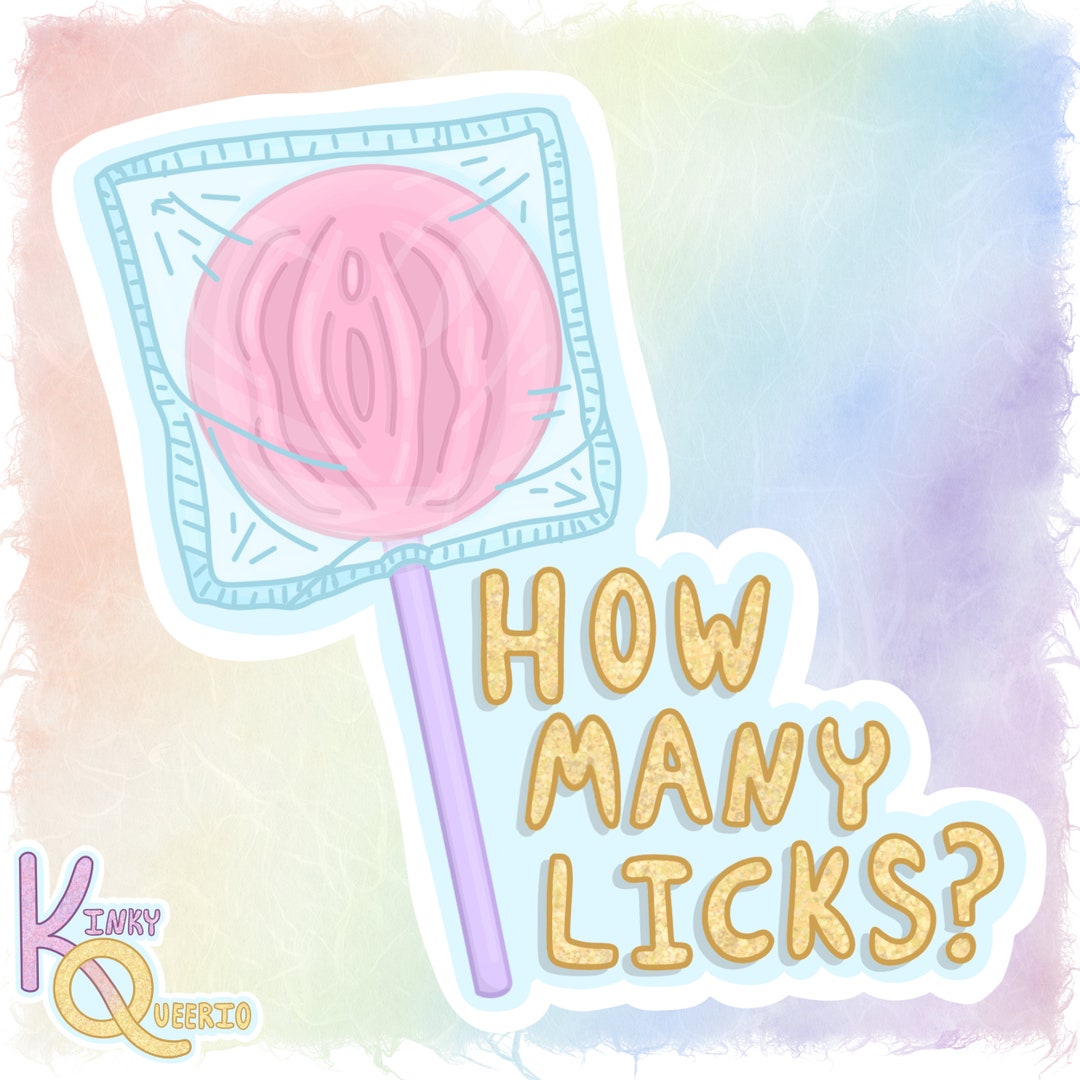 How Many Licks Sticker Kinky Kawaii Adult Themed Waterproof Decal - Etsy