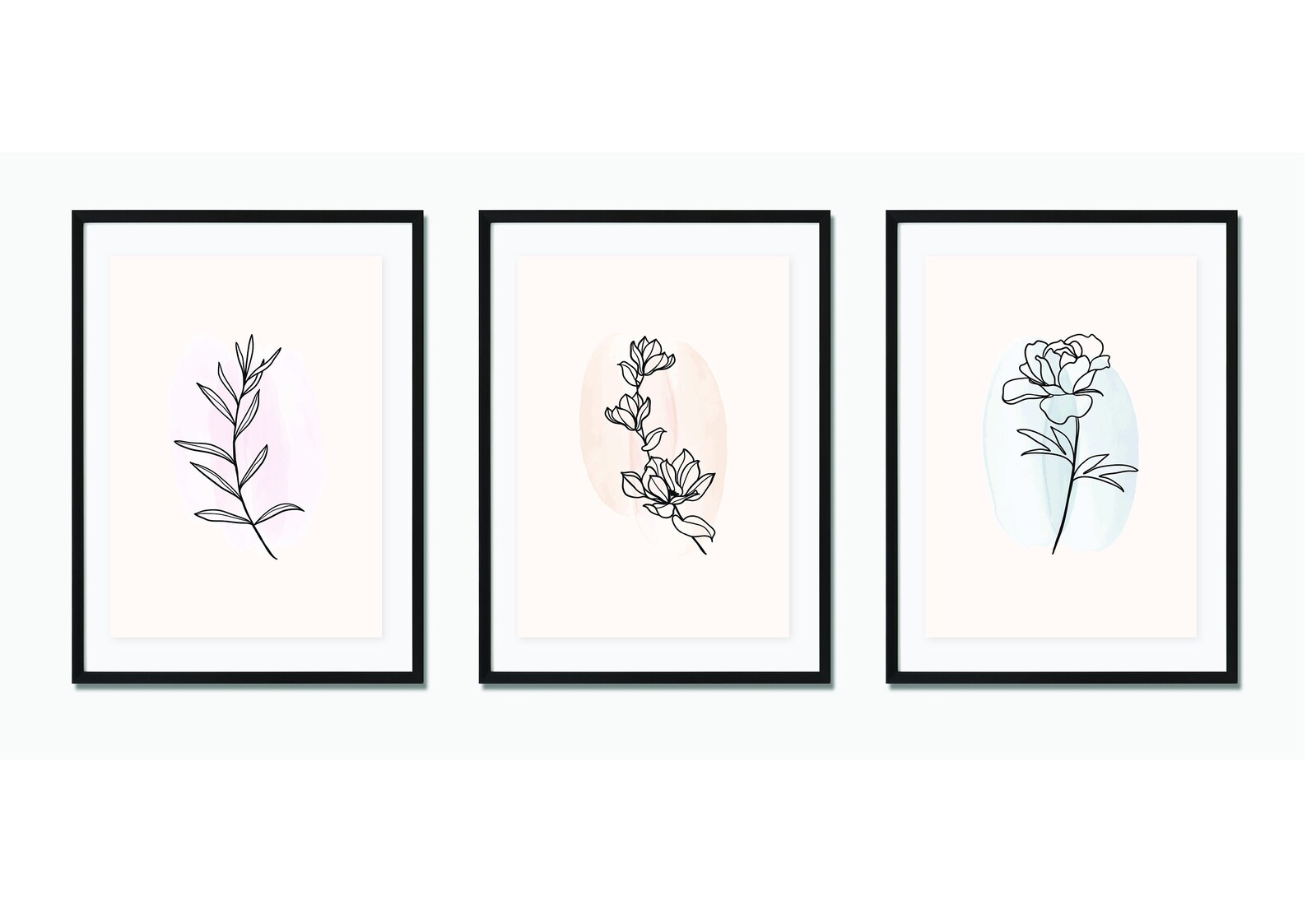 Printable Minimal Botanical Hand Drawings X10 - Digital Print at Home ...