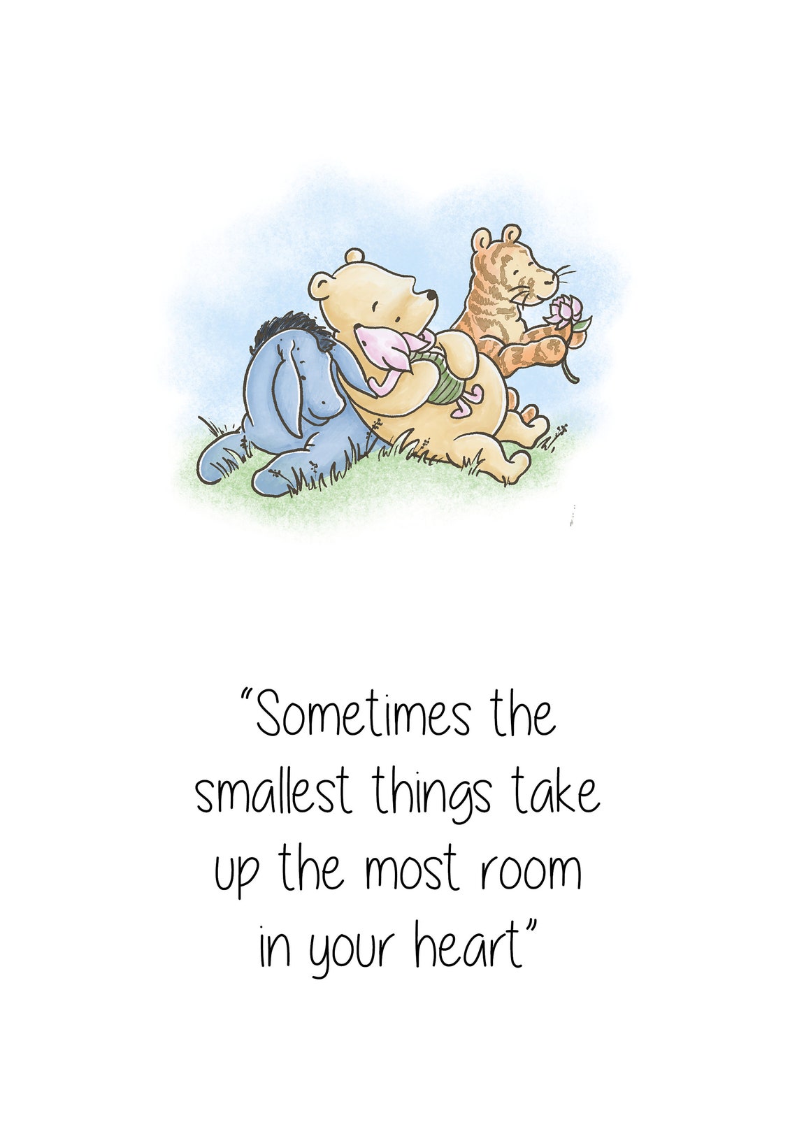 Printable Winnie the Pooh Poster A4 Print off at Home Instant Download ...